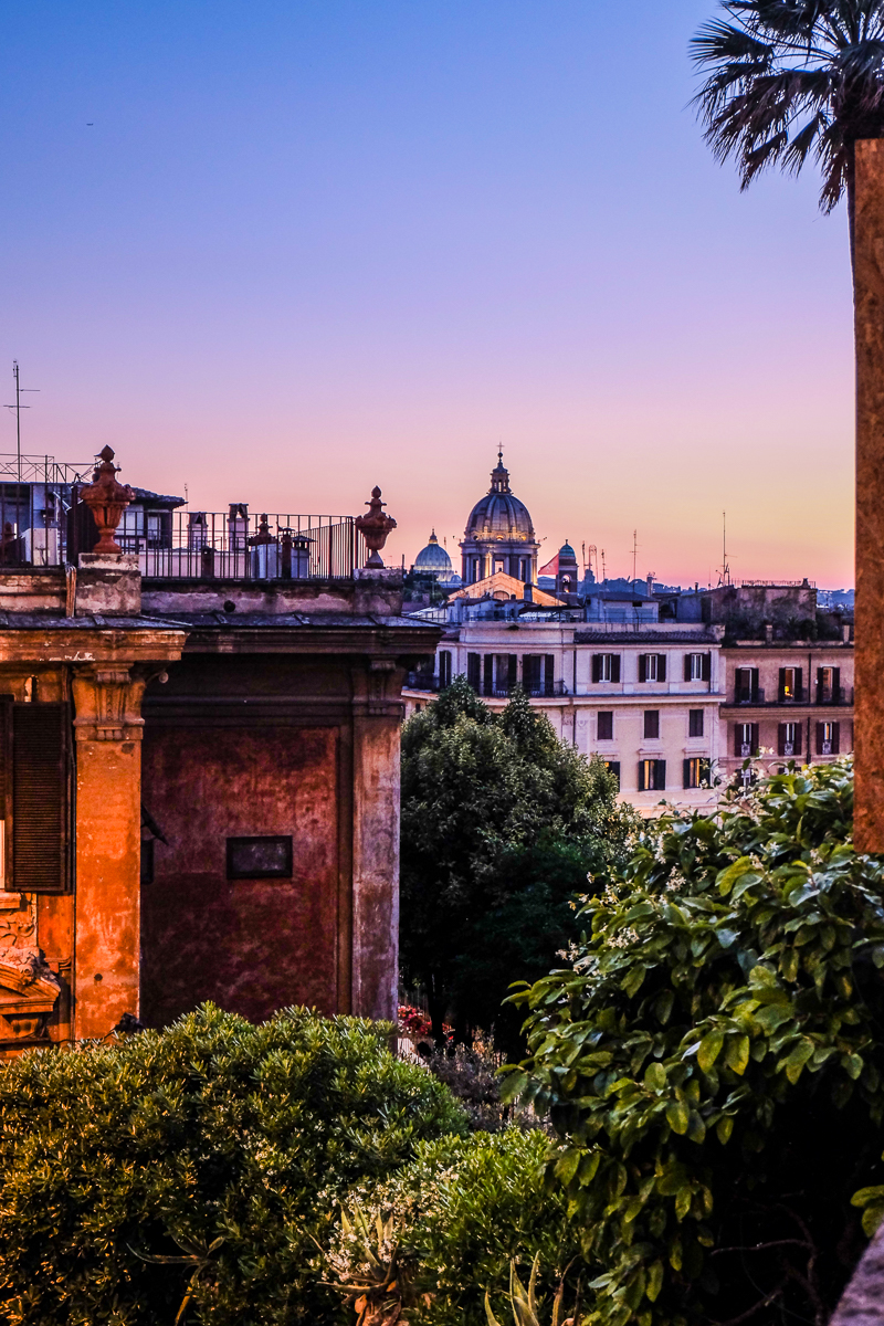 Sunset at the Spanish Steps - An American in Rome