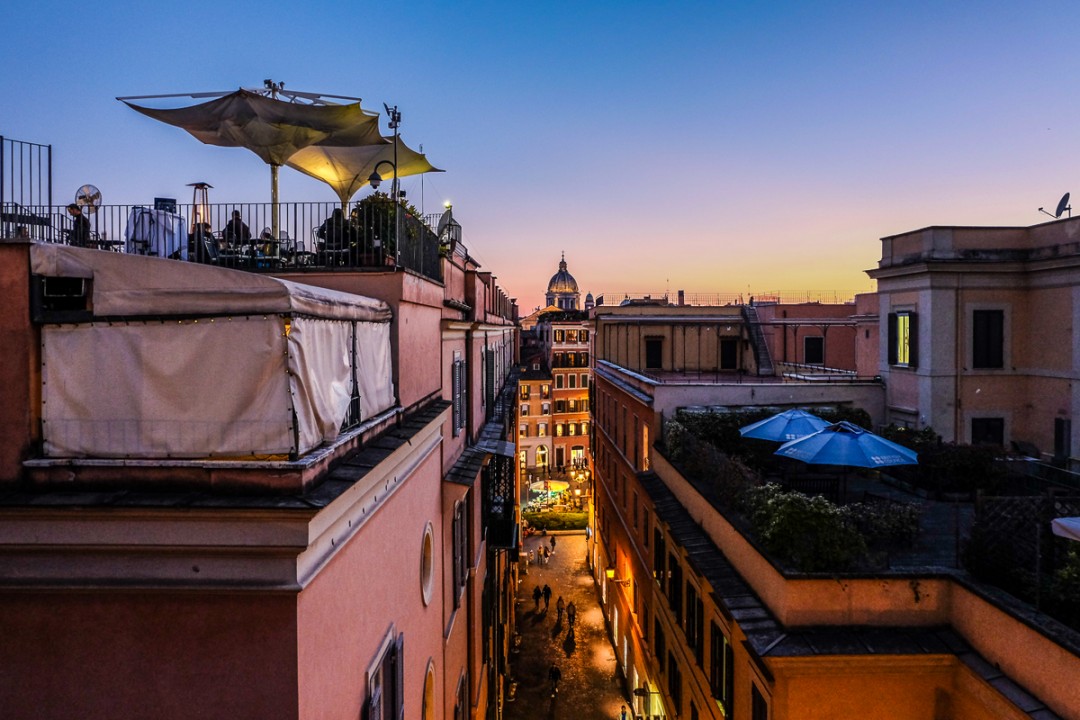 Sunset at the Spanish Steps - An American in Rome